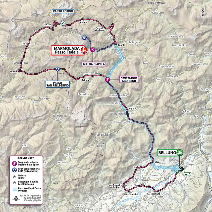 La tappa della Marmolada e tutti i Watt di Hindley - Rhevocycling